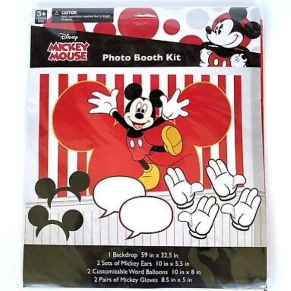 Disney | Other | New Disneys Mickey Mouse Photo Booth Kit 9 Pieces ...